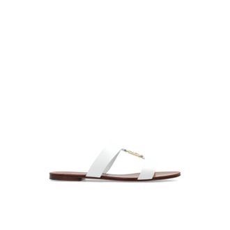 Dolce & Gabbana Slides mit logoformierter Applikation - - Shoes - Damen - Wei&szlig; - 35 EU