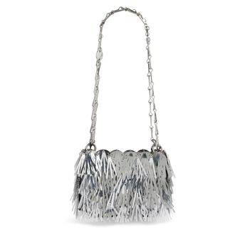 Paco Rabanne Metallic Fur Sequin Tassel Tasche - - Bags - Damen - Grau - ONE SIZE