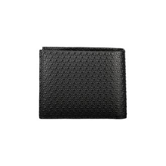 Calvin Klein Monogram Embossed Leather Wallet - Black