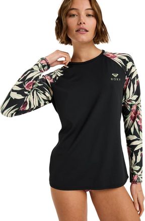 Roxy Basic Mix - Long Sleeve Rash Vest for Women - Langärmliger Rashguard - Frauen - XL - Schwarz