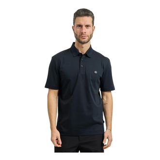 HUGO BOSS Homme, Tops, Bleu, Taille: XL Polo en coton merceris&eacute; avec monogramme Double B