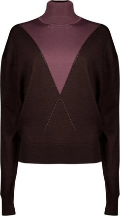 Paco Rabanne Zweifarbiger Strickpullover - - Knitwear - Damen - Braun - M