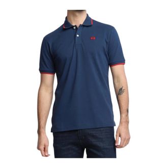 La Martina Kurz&auml;rmeliges Poloshirt - - Tops - Herren - Blau - L