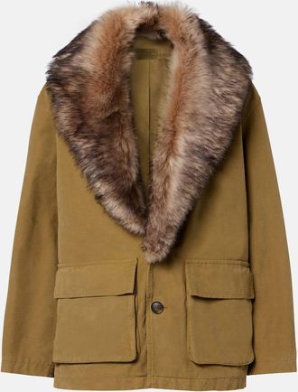 Nili Lotan Parka Ronay aus Baumwolle mit Shearling