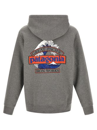 Patagonia Hokusai Graphic Cotton-Blend Hoodie - Gray