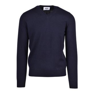 Alpha Studio Pullover mit V-Ausschnitt - - Knitwear - Herren - Blau - M