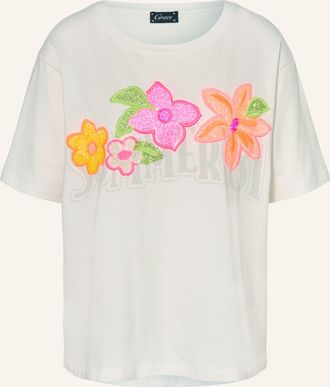 Grace Grace T-Shirt Mit Pailletten weiss