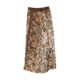 Pierre-Louis Mascia Ceto Plisse Maxi Rock - - Skirts - Damen - Braun - L