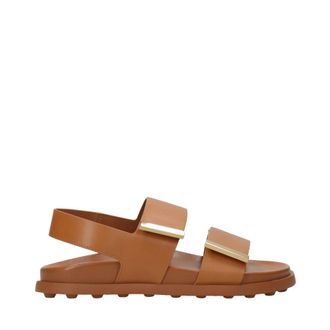 Tod's Braune Ledersandalen mit Klettverschluss - - Shoes - Damen - Braun - 37 EU