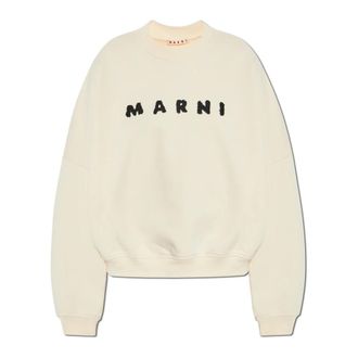 Marni Sweatshirt mit Logo - - Sweatshirts & Hoodies - Damen - Beige - XS