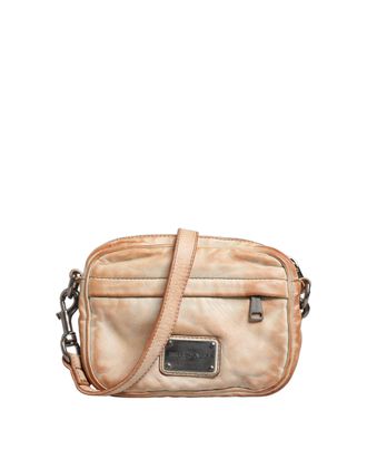 Dolce & Gabbana Vintage-Lederschultertasche mit Logo-Plakette f&uuml;r Herren - Gold