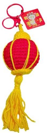 Generic Porte-cl&eacute;s en peluche lanterne - Jolie lanterne chinoise, pendentif porte-cl&eacute;s suspendu | Ornements suspendus de voiture l&eacute;gers, dr&ocirc;le porte-cl&eacute;s en p