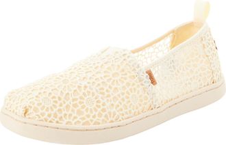 Toms Mädchen Classic Alpargata Flacher Slipper, Natürliche Marokkanische Häkelung, 38 EU