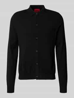 HUGO BOSS Regular Fit Strickjacke aus Viskose-Mix Modell SAN JORDAN-CV