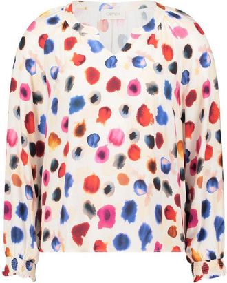 Cartoon Schlupfbluse Damen mit Raffung