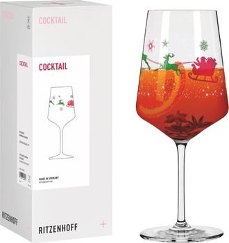 Ritzenhoff 8211005 Cocktailglas 500 ml, Serie Weihnachten - mit verspielten Formen und transparenten Elementen - Made in Germany