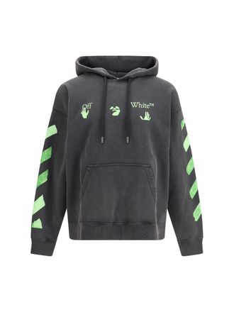 Off-white Diagonal Arrow Graphic Hoodie - Black