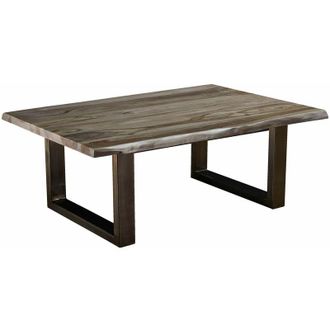 Massivmoebel24 Couchtisch Sheesham 120x80x45 smoked oak lackiert Plattenst&auml;rke 3,5cm freeform 0319