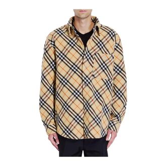 Burberry Vintage Check Wollhemd - - Shirts - Herren - Beige - L