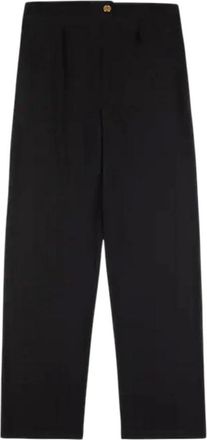 Fay Femme, Pantalons, Noir, Taille: 46 FR Pantalon en polyester avec m&eacute;lange viscose