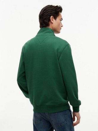 Tommy Hilfiger Sweatshirt ESSENTIAL TERRY NEW 1/4 ZIP Quarter-Zip aus Terry mit Flag