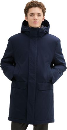 Tom Tailor Herren 1043834 Technical Wintermantel mit Kapuze, 10668-Sky Captain Blue, S