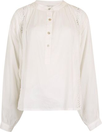 Apricot Broderie Lace Oversized Blouse