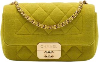 Chanel Pre-owned Sac bandouli&egrave;re vintage &agrave; rabat - Femme - Pre-owned - Jaune - Taille: ONE Size