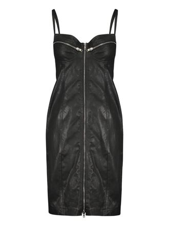 Jeremy Scott robe courte à effet enduit - Noir