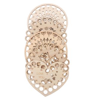 IFUNDOM 5 Stück Holz Stickgarn Organizer Runde Garnwickelplatte für Kreuzstich Kompakter Nähgarnständer Zur Fadenaufbewahrung und Nähzubehör