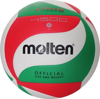 Molten V5M4500 Volleyball Gr&ouml;&szlig;e 5 Ball, Wei&szlig;/Gr&uuml;n/Rot, 5
