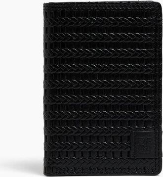 Le Tanneur Porte cartes vertical Martin en cuir emboss&eacute; et cuir lisse