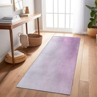 Generic Tapis Couloir Long D&eacute;grad&eacute; Rose-Violet Vieilli Tapis Cuisine Devant Evier Antid&eacute;rapant Absorbant Tapis Int&eacute;rieur Entr&eacute;e Long 60x210 cm de Passage Mode