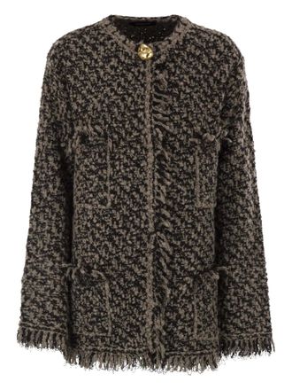 Fabiana Filippi veste &agrave; franges - Noir