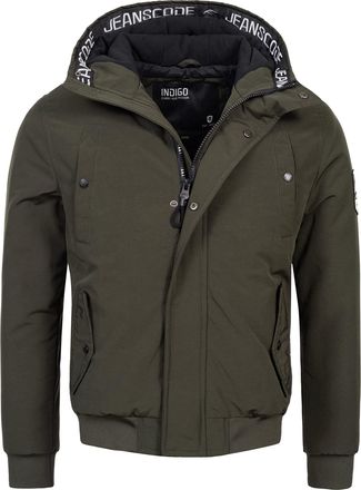 Indicode Herren Albany Jacke mit Kapuze | Herrenjacke &Uuml;bergangsjacke f&uuml;r M&auml;nner Army, XXL