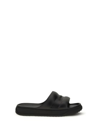 Moncler Womens Slide Sandals Altive Black Rubber