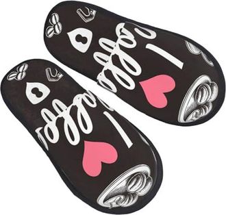 Generic Pantoufle Motif I Love Le Caf&eacute; Chaussures Antid&eacute;rapants Hiver Chaussons Pour Homme Chambre Ext&eacute;rieur M
