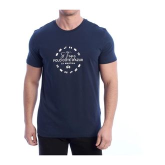 La Martina T-Shirt mit kurzem &Auml;rmel und St. Tropez Polo Design - - Tops - Herren - Blau - 2XL