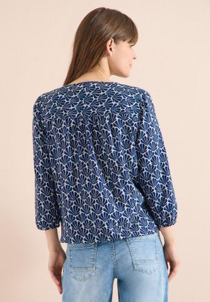 Cecil Longbluse mit geschlitztem Rundhalsausschnitt