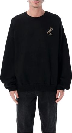 Fear of God Homme, Sweatshirts et sweats &agrave; capuche, Noir, Taille: XL Waffle Crewneck Sweater