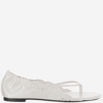 Jacquemus Sandales En Cuir Et Tissu Avec D&eacute;tails D&eacute;coup&eacute;s
