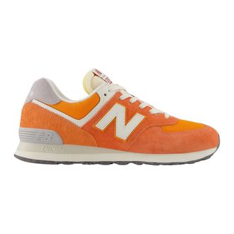 New Balance Homme, Chaussures, Orange, Taille: 38 1/2 EU Baskets en Daim et Tissu Respirant