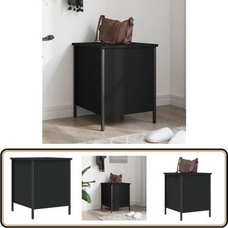 vidaXL Sitzbank mit Stauraum Schwarz 40x42,5x50 cm Holzwerkstoff - Sitzbank - Stauraumbank - Garderobe - Wohnraumgestaltung - Möbel Für Den Eingangsbereich