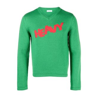 ERL Erl, Homme, Pulls, Vert, Taille: XS Pull en maille avec logo
