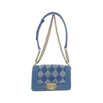 Chanel Pre-owned Sac bandouli&egrave;re Boy en denim - Femme - Pre-owned - Bleu - Taille: ONE Size