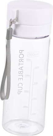 BESPORTBLE Sport Trinkflasche 600ml Bpa Frei mit Teesieb Auslaufsicher Leichter Wasserbeh&auml;lter Wei&szlig; mit Messskala f&uuml;r Outdoor Fitness Reisen