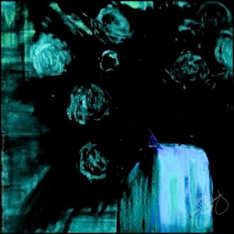 Rosemary Goodenough Mad Red Flowers VII Silk Scarf