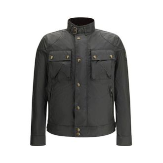 Belstaff Homme, Vestes, Noir, Taille: L Manteau en Coton avec Design Unique