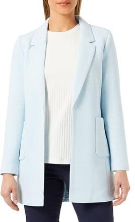 Only ONLBAKER-Linea L/S Coatigan CC PNT Manteau, Bleu Clair/détails : mélangé, S Femme