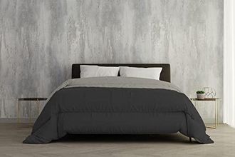 Italian Bed Linen Italien Bed Linen Winter-Daunendecke, Hellgrau/Dunkelgrau, 2-Sitzer, 250 x 200 cm